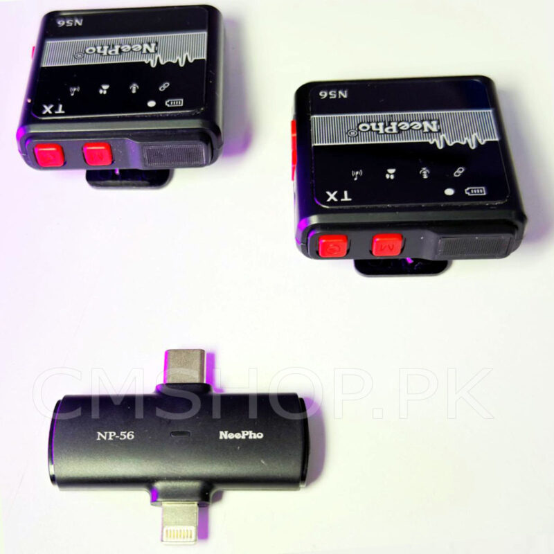 NeePho NP-56 Wireless Microphone Type C and Lightning Two-in-One ...
